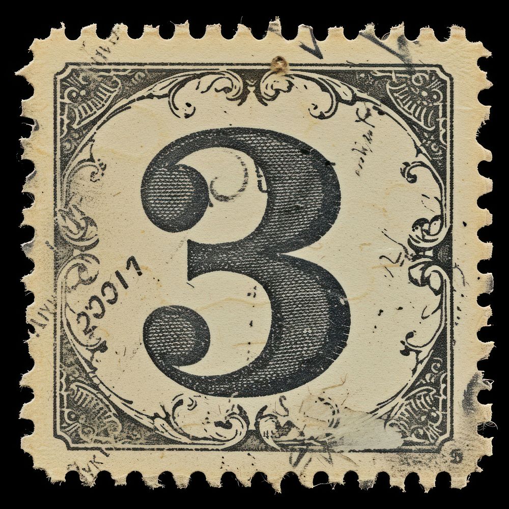 Vintage Number 3 postage stamp. | Free Photo Illustration - rawpixel