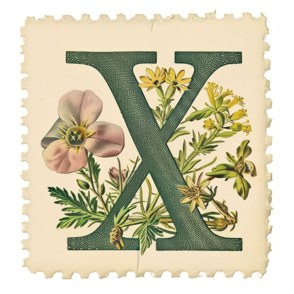 Vintage alphabet X postage stamp. | Premium Photo Illustration - rawpixel