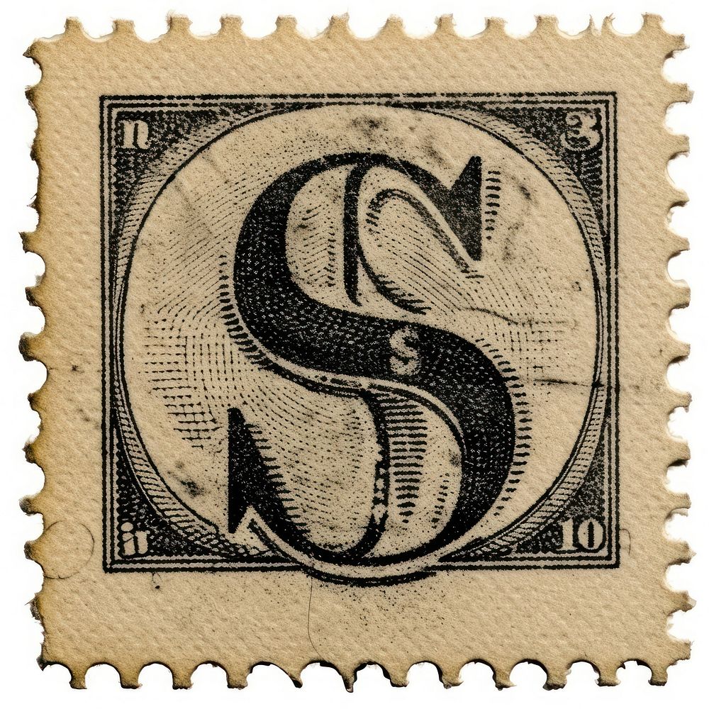 Vintage Alphabet Dollar sign postage | Premium Photo Illustration ...