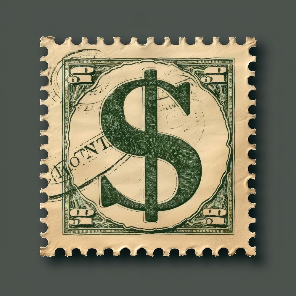 Vintage Alphabet Dollar sign postage | Free Photo Illustration - rawpixel
