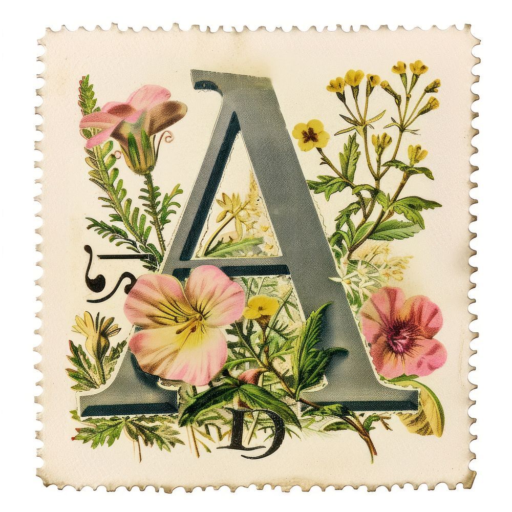 Vintage alphabet A postage stamp | Free Photo Illustration - rawpixel