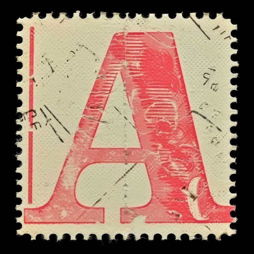 Vintage alphabet A postage stamp. | Free Photo Illustration - rawpixel