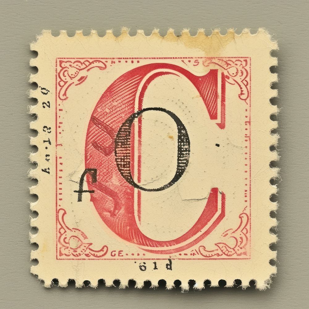 Vintage alphabet C postage stamp | Free Photo Illustration - rawpixel