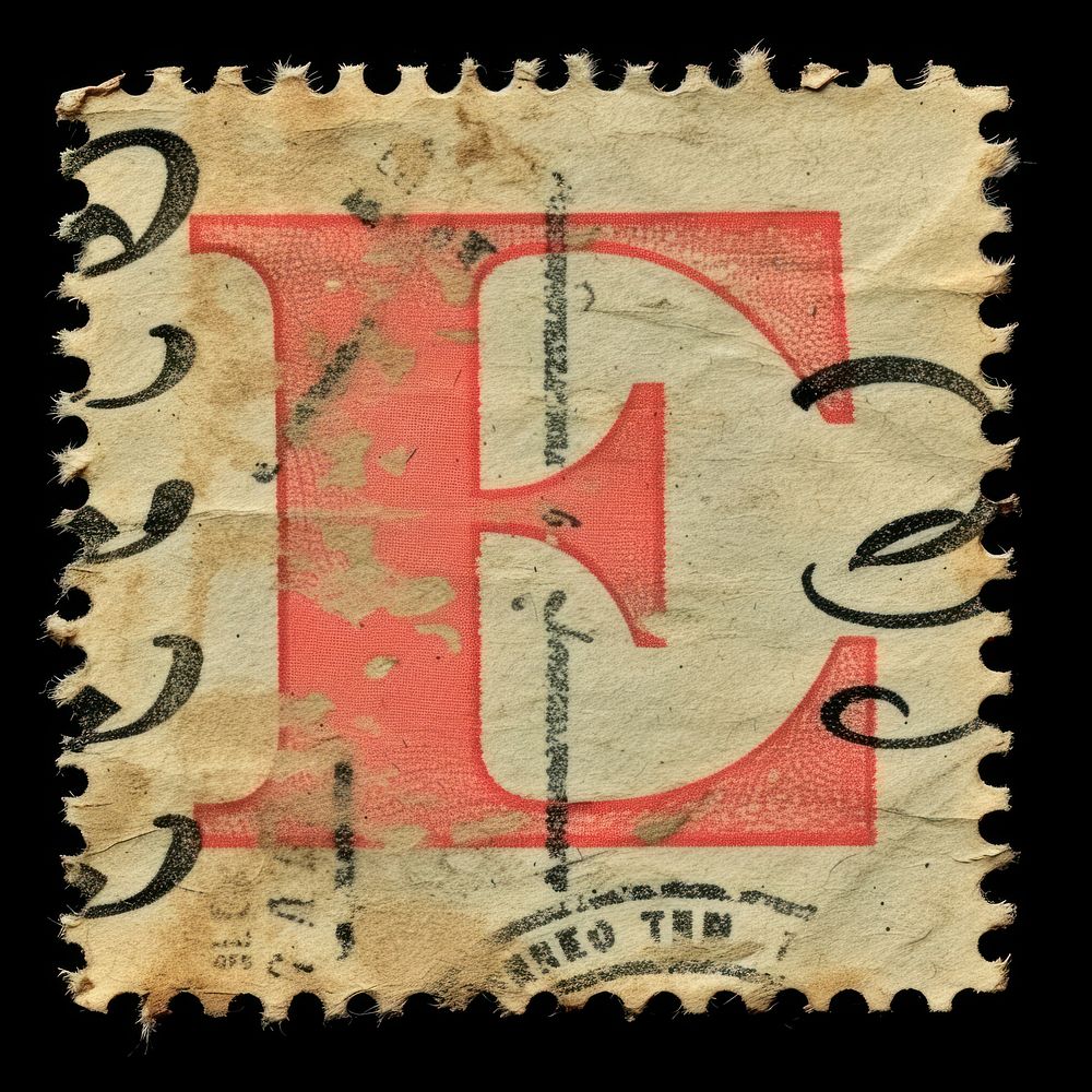 Vintage alphabet E postage stamp | Free Photo Illustration - rawpixel