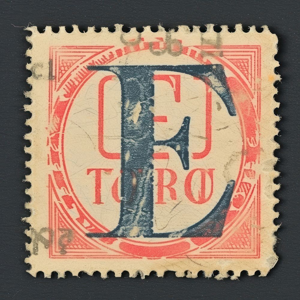 Vintage alphabet E postage stamp | Free Photo Illustration - rawpixel