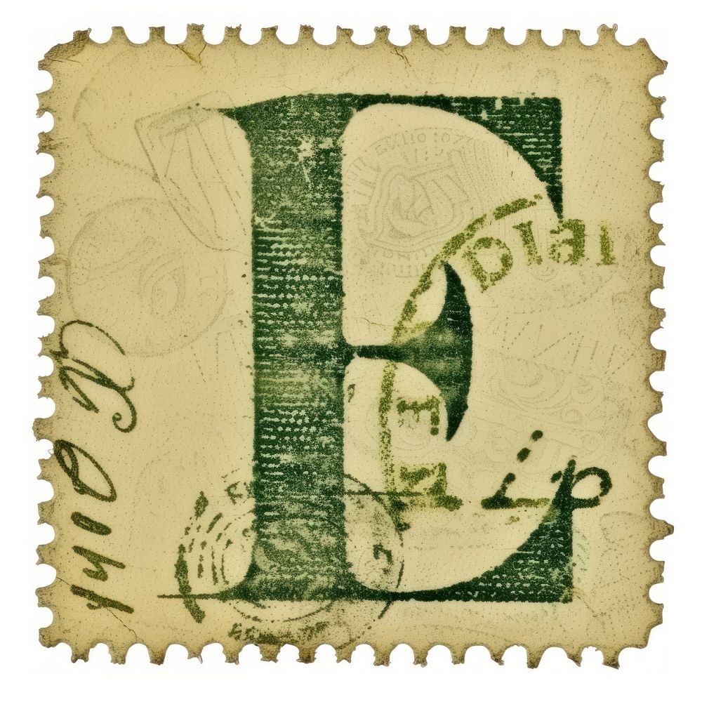 Vintage alphabet E postage stamp. | Free Photo Illustration - rawpixel