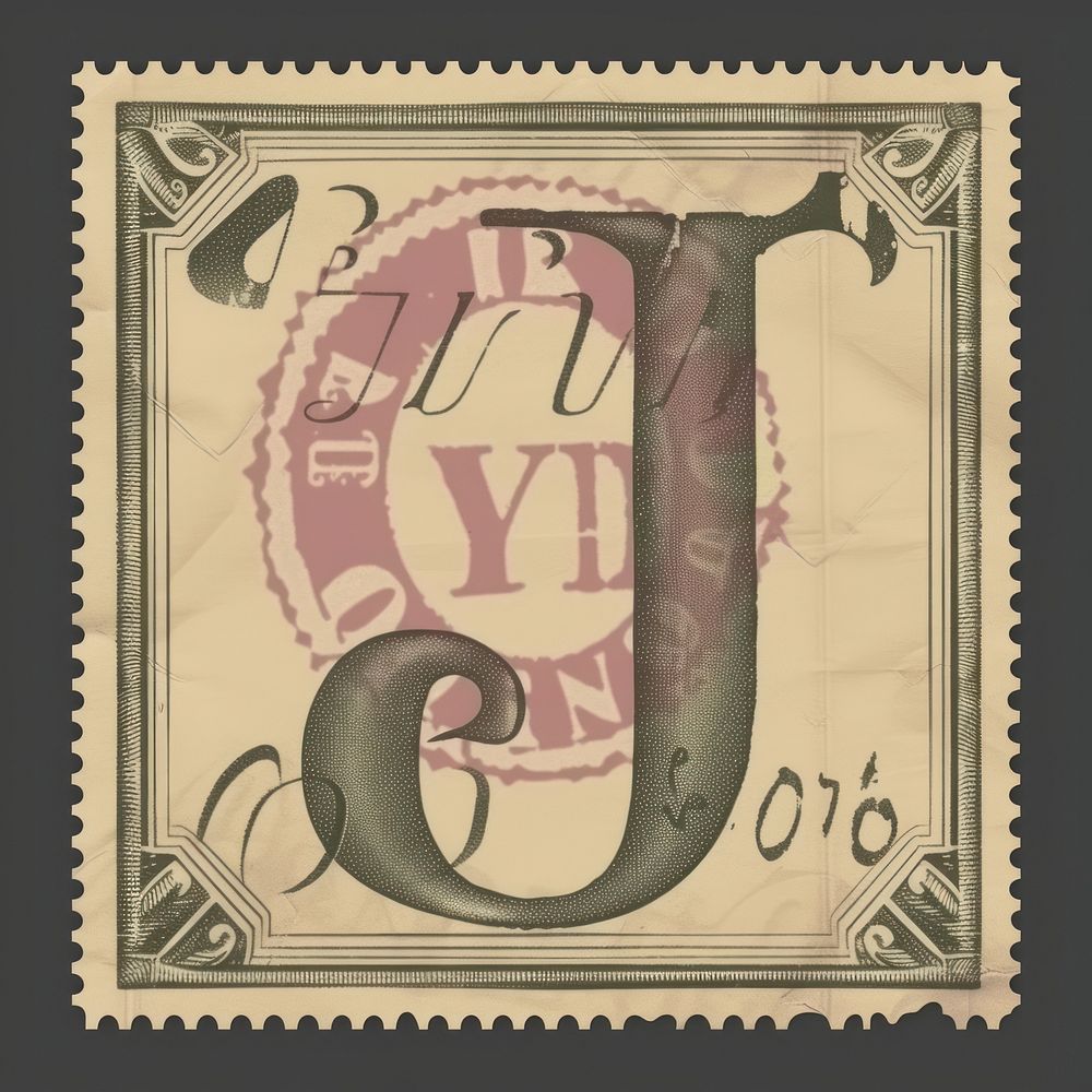 Vintage alphabet J postage stamp. | Free Photo Illustration - rawpixel