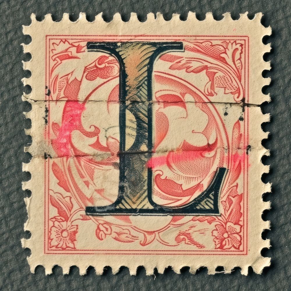 Vintage alphabet L postage stamp. | Free Photo Illustration - rawpixel