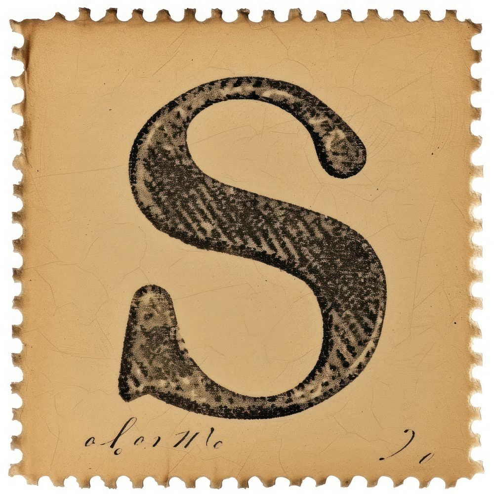 Vintage alphabet S postage stamp | Free Photo Illustration - rawpixel