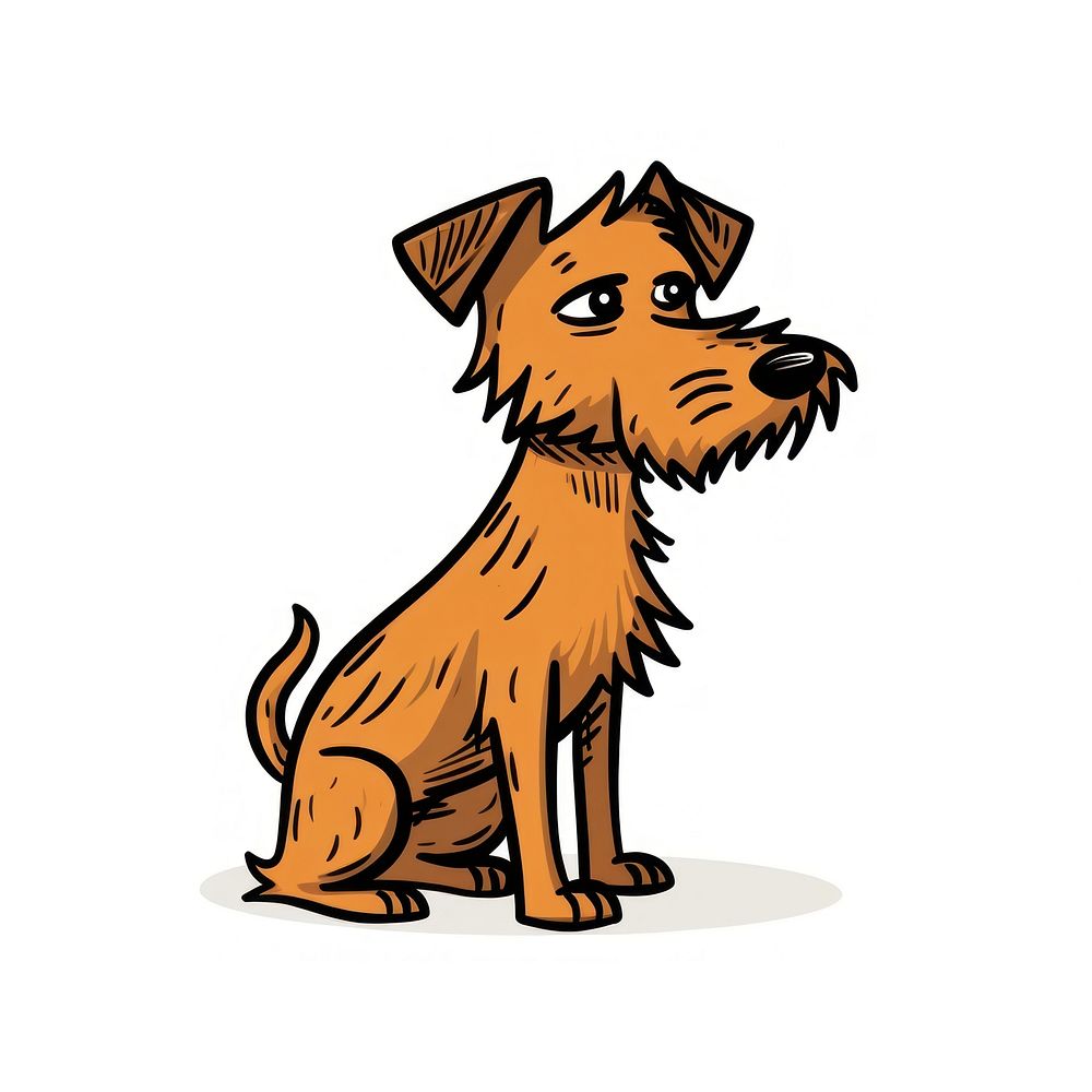 Dog terrier cartoon drawing. | Premium Photo Illustration - rawpixel