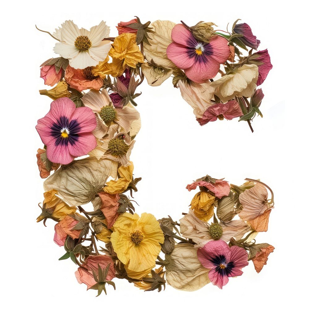 Alphabet C font flower plant | Premium Photo - rawpixel