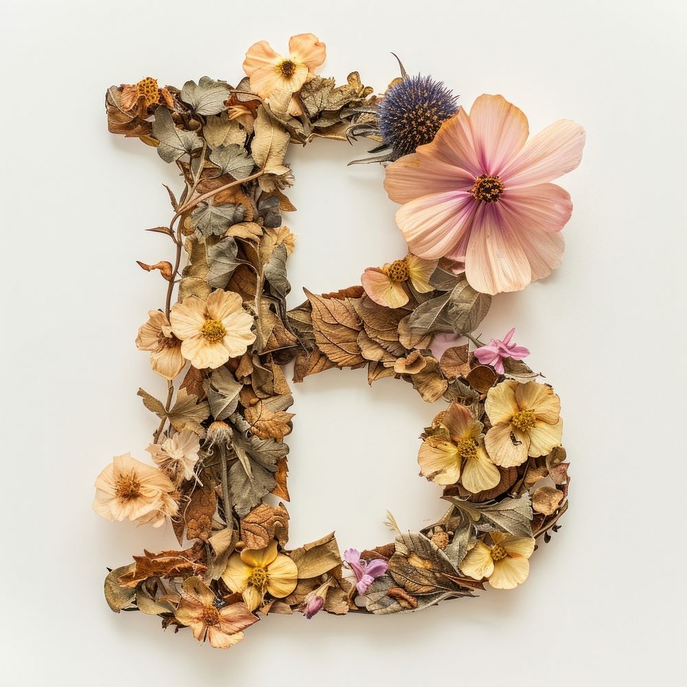 Alphabet B font flower plant | Premium Photo - rawpixel