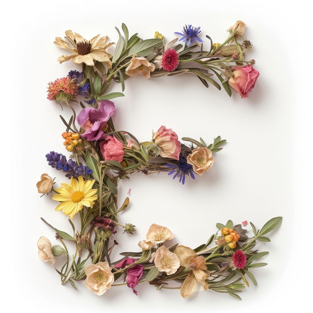 Alphabet E font flower letter | Free Photo - rawpixel