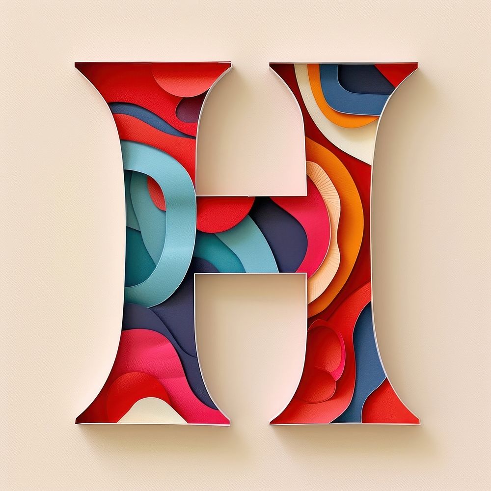 Alphabet H text art shape. | Premium Photo Illustration - rawpixel