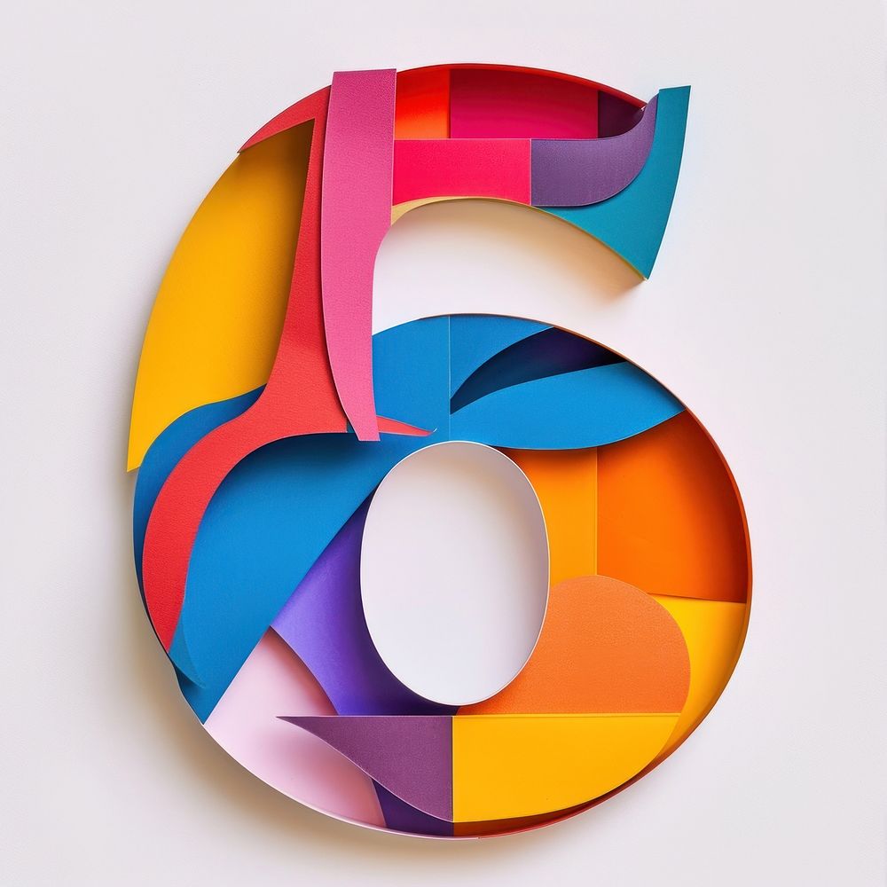Alphabet number 6 art shape | Premium Photo Illustration - rawpixel