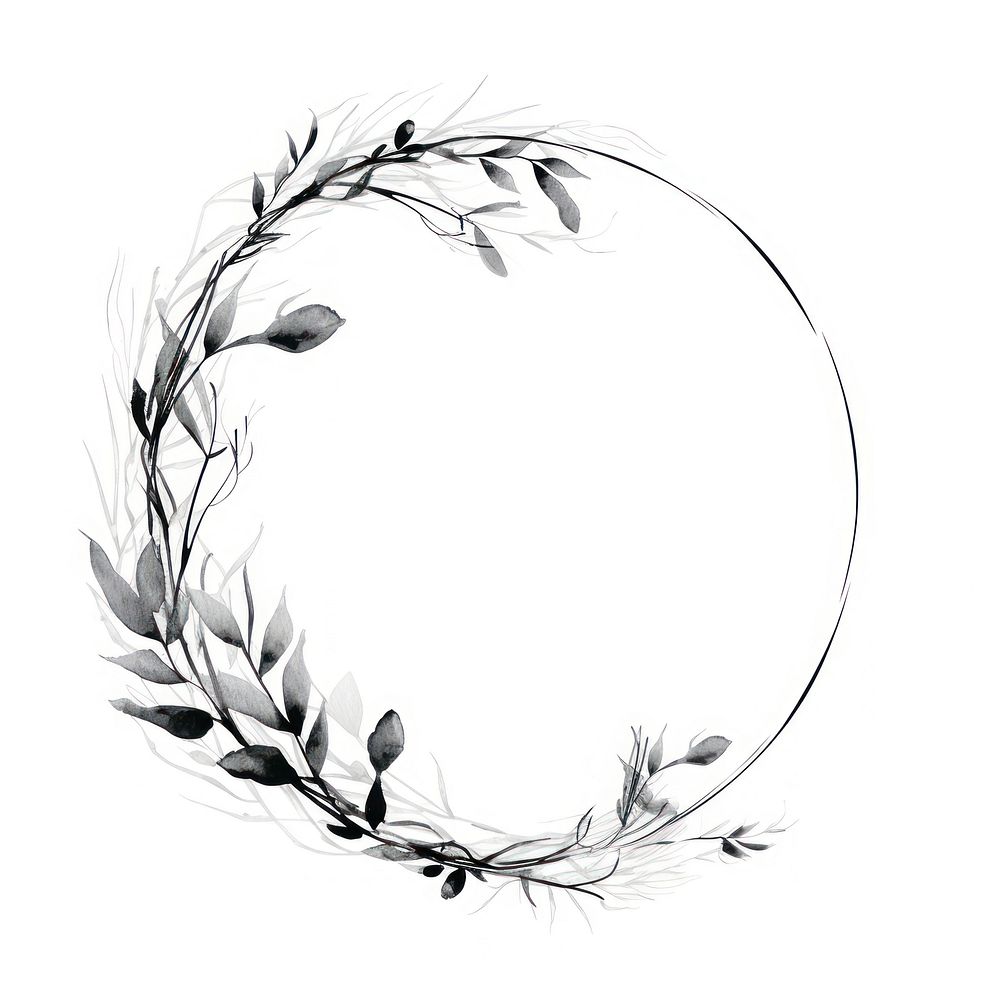 Rose and leaves frame drawing | Premium Photo Illustration - rawpixel