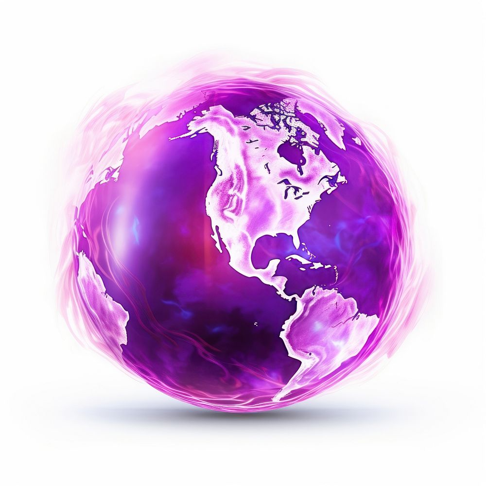 Purple earth globe sphere planet | Free Photo Illustration - rawpixel