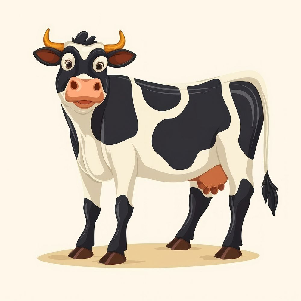 Cow animal livestock cartoon. | Free Photo Illustration - rawpixel