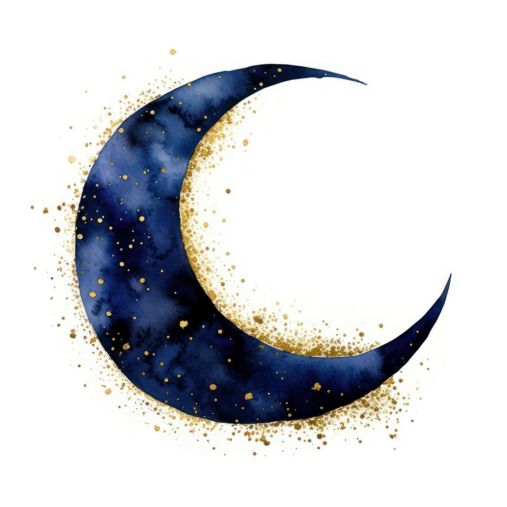 Indigo crescent moon astronomy nature | Premium Photo Illustration ...