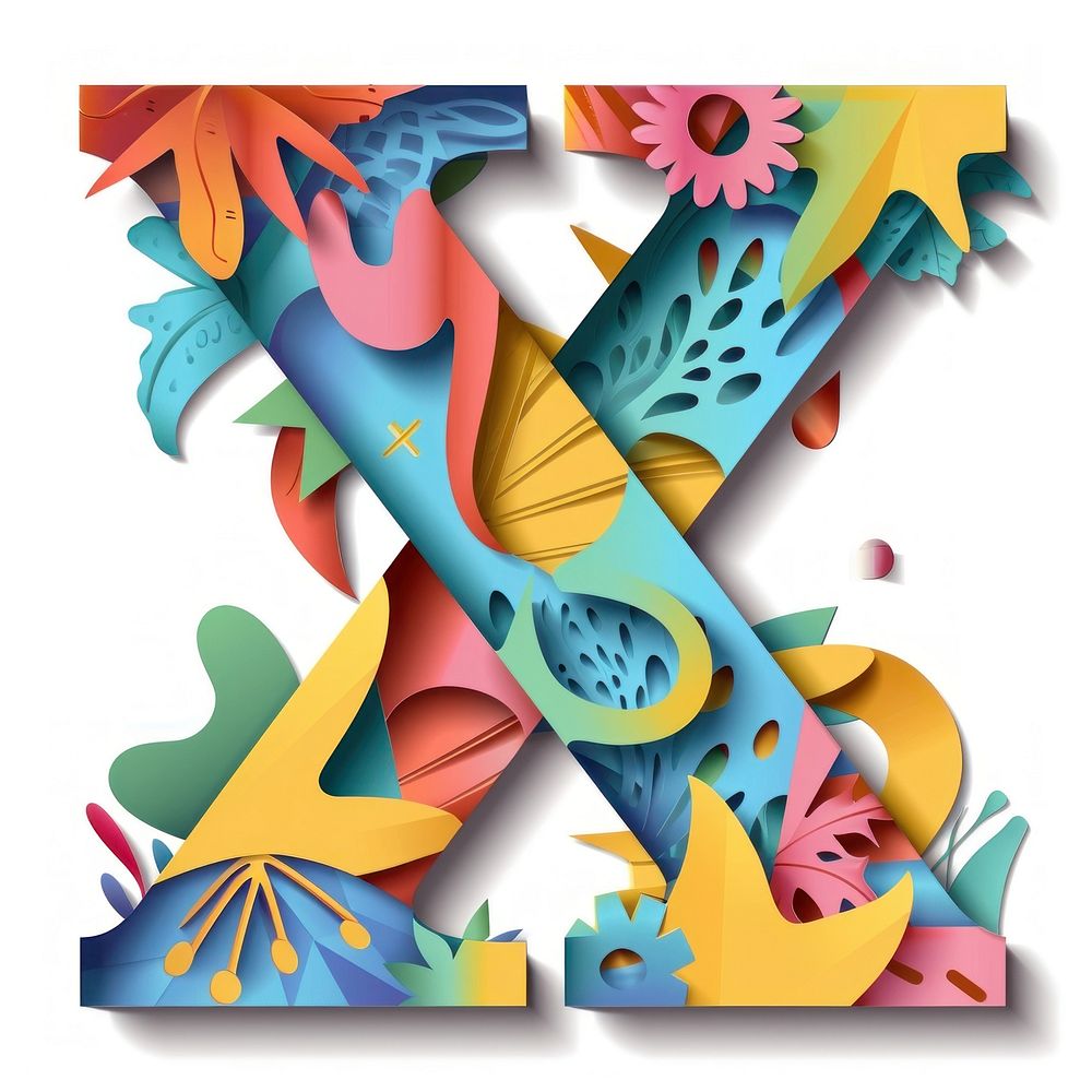 Letter X art alphabet font. | Free Photo Illustration - rawpixel