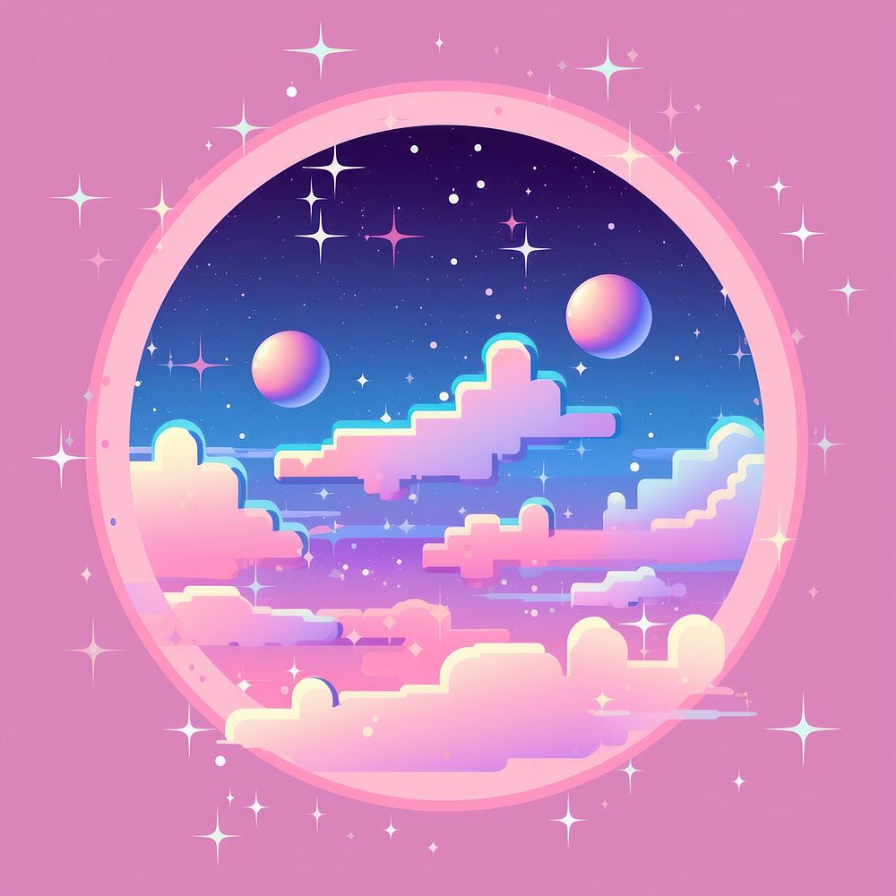 Celestial pixel astronomy graphics nature. | Free Photo Illustration ...