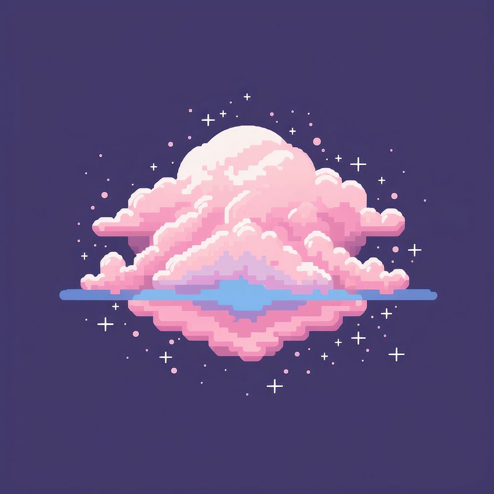 Celestial pixel nature cloud sky. | Premium Photo Illustration - rawpixel