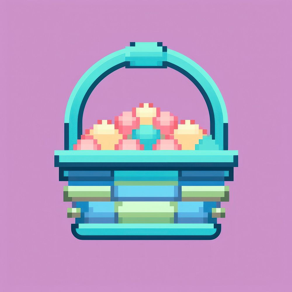 Easter egg basket pixel technology | Premium Photo Illustration - rawpixel