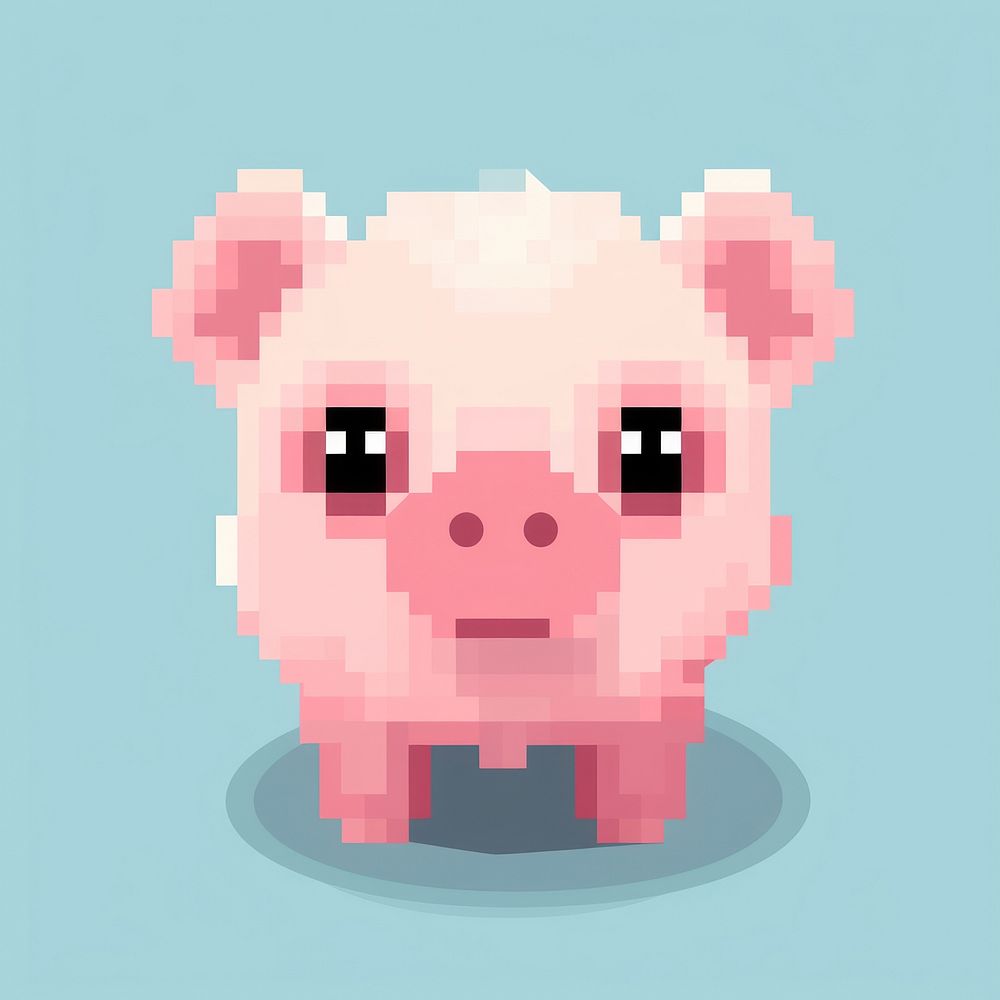 Piglet pixel animal mammal cute. | Free Photo Illustration - rawpixel