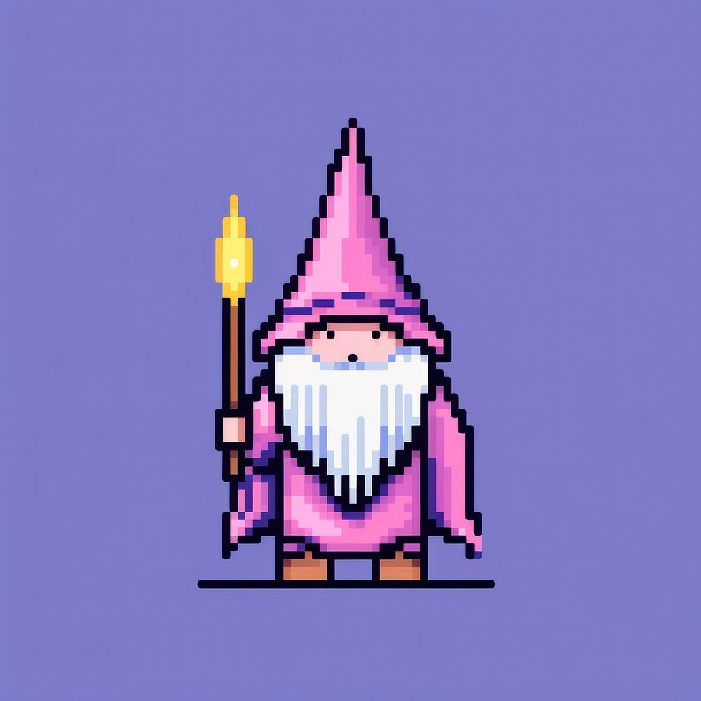 Wizard pixel purple art representation. | Premium Photo Illustration ...