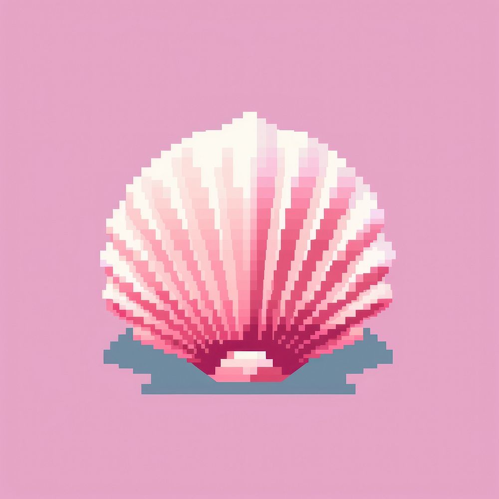 Sea shell pixel clam invertebrate | Free Photo Illustration - rawpixel