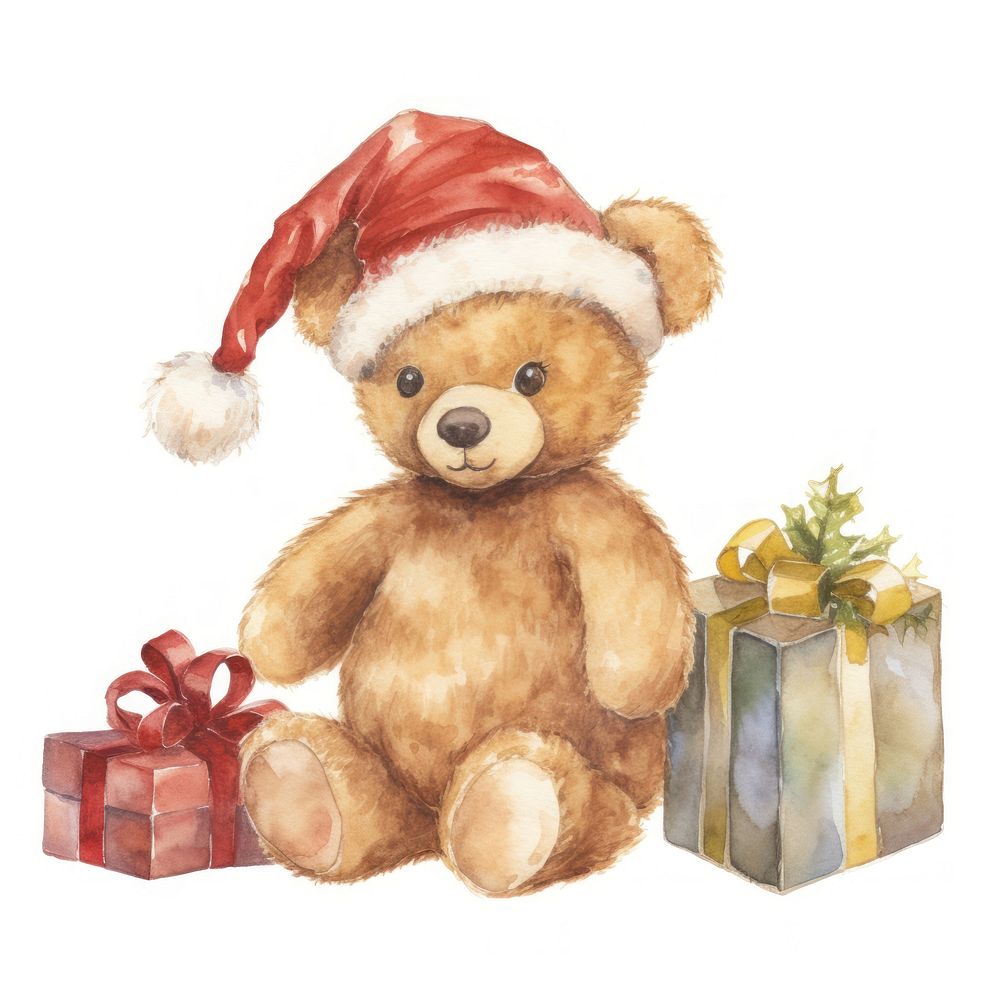 Teddy bear christmas cute toy | Free Photo Illustration - rawpixel