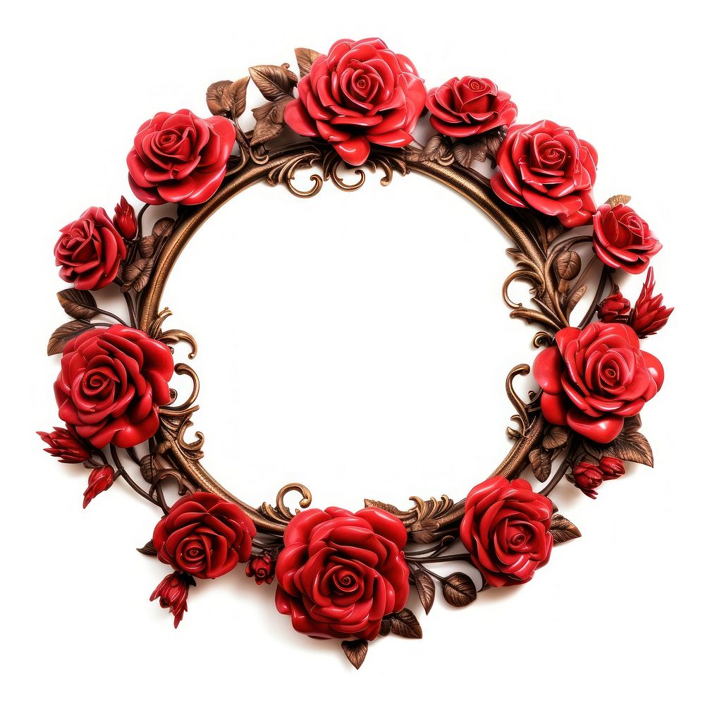 Iron rose red frame flower | Free Photo - rawpixel