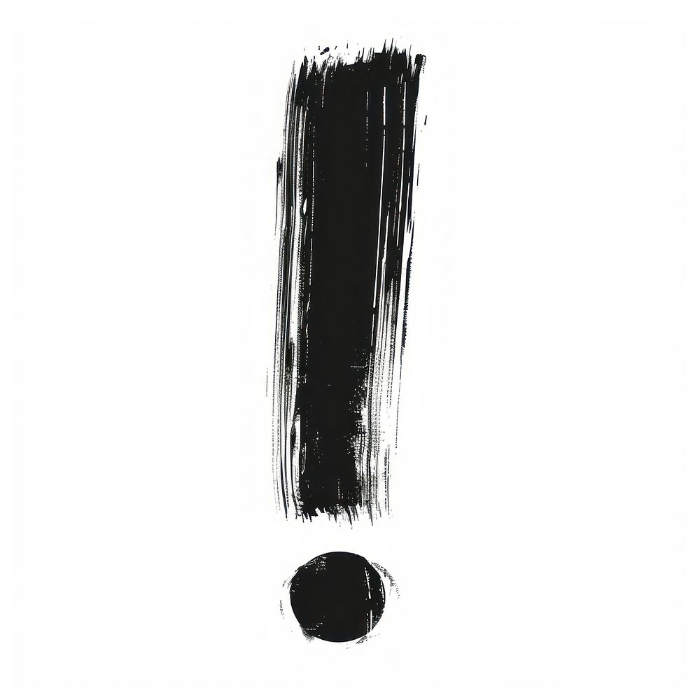 Exclamation Mark drawing sketch brush. | Premium Photo Illustration ...