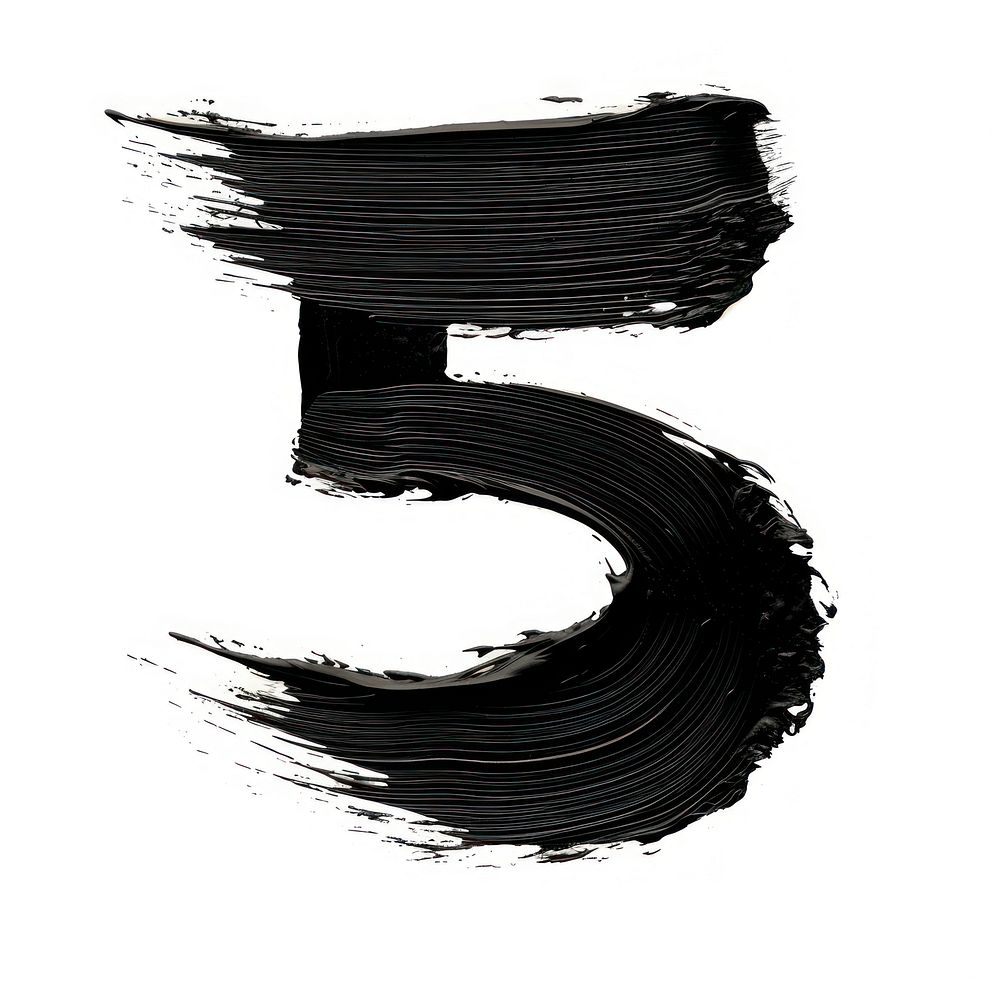 Number 5 marker brush white | Premium Photo Illustration - rawpixel
