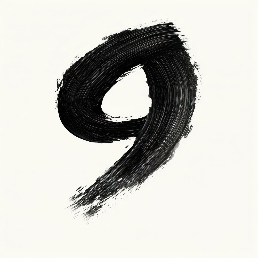 Number 9 marker brush white | Premium Photo Illustration - rawpixel