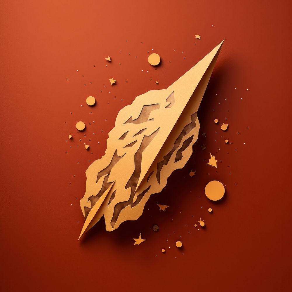 Meteor shape paper leaf astronomy. | Premium Photo Illustration - rawpixel