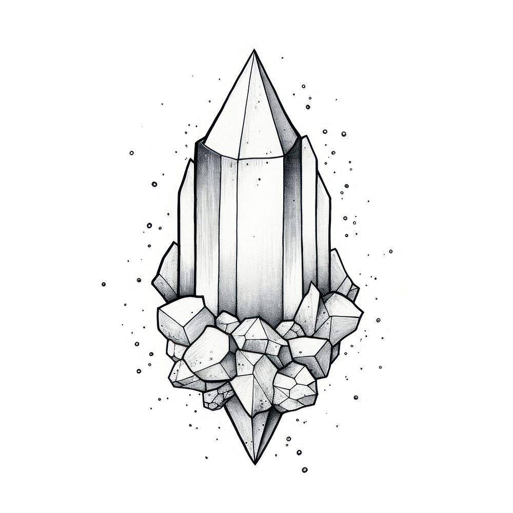 Salt crystal drawing sketch quartz. | Premium Photo Illustration - rawpixel