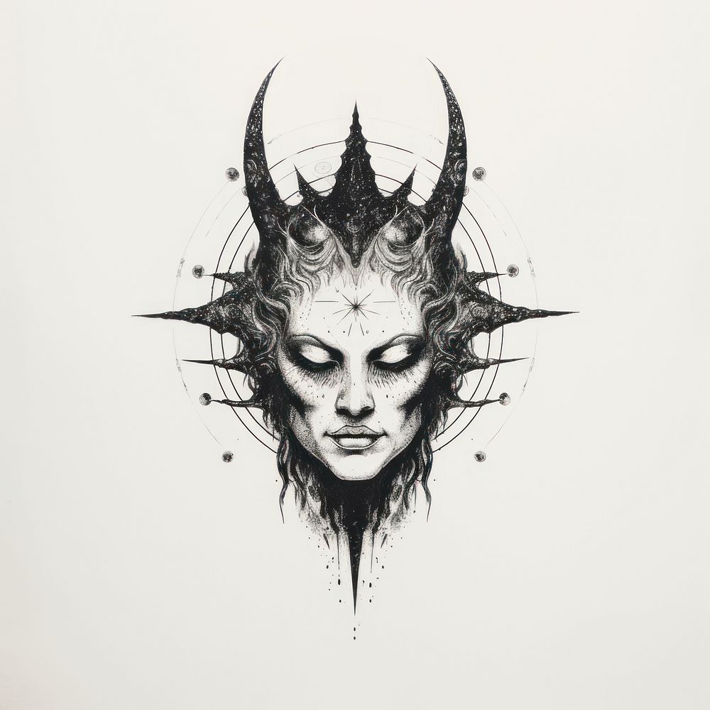 The devil drawing portrait sketch. | Premium Photo Illustration - rawpixel