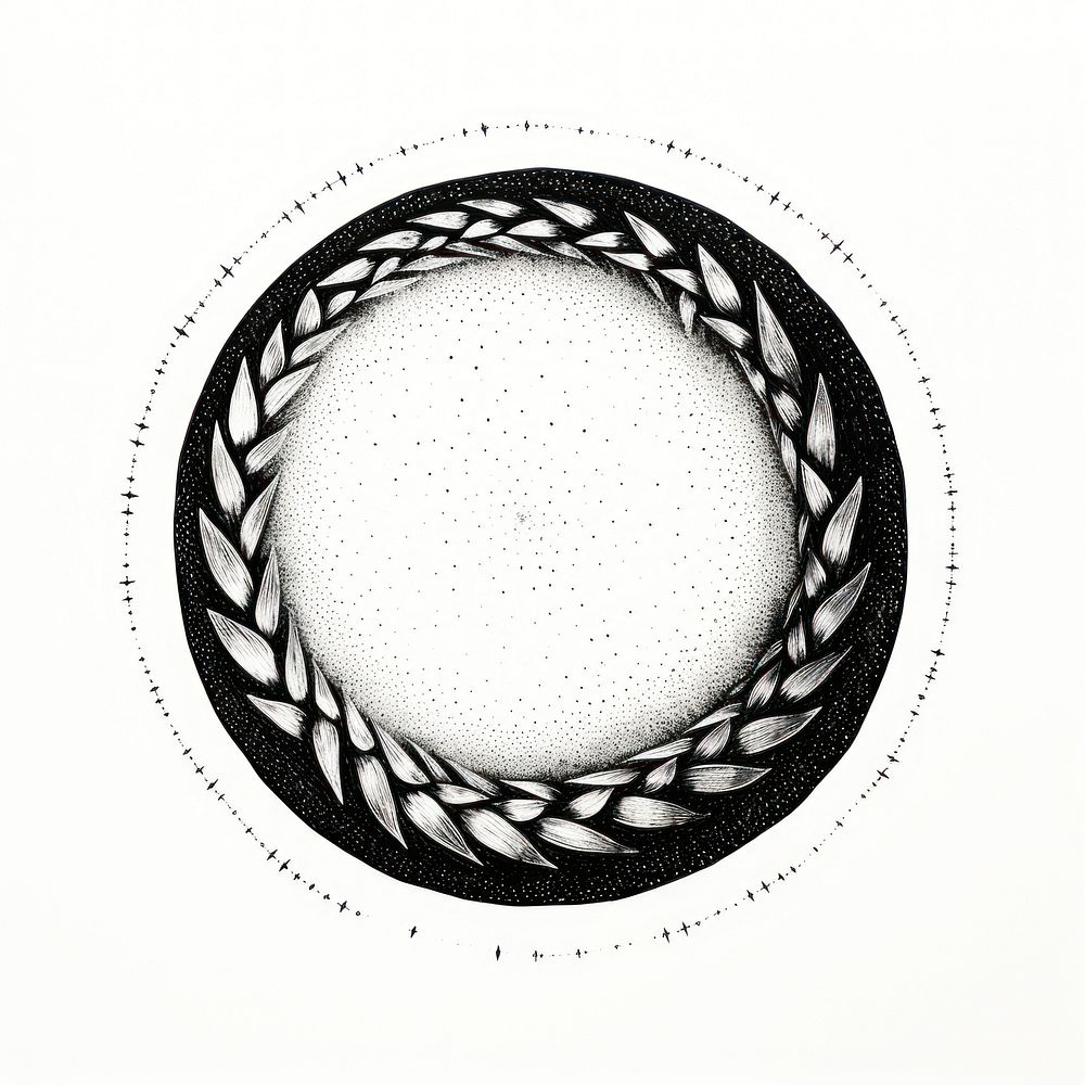 Snake circle drawing tattoo monochrome. | Premium Photo Illustration ...