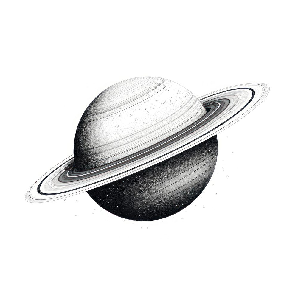 Saturn drawing space white background. | Premium Photo Illustration ...