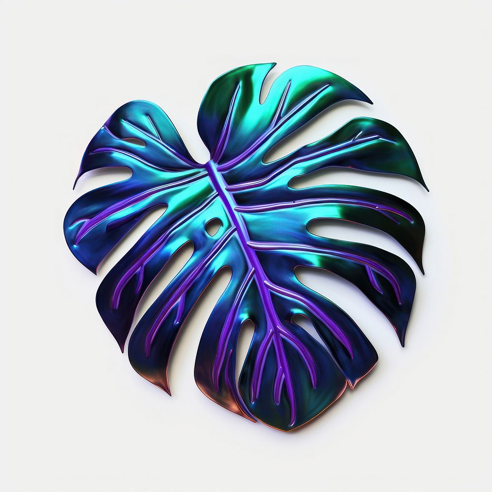 Neon monstera leaves jewelry plant | Free Photo Illustration - rawpixel