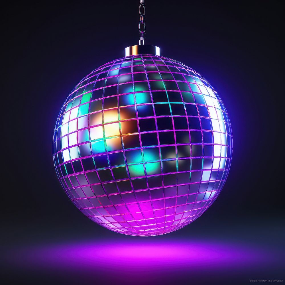 Neon Disco ball crystal lighting | Premium Photo Illustration - rawpixel