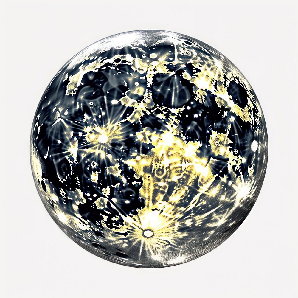 Neon full moon sphere space | Free Photo - rawpixel