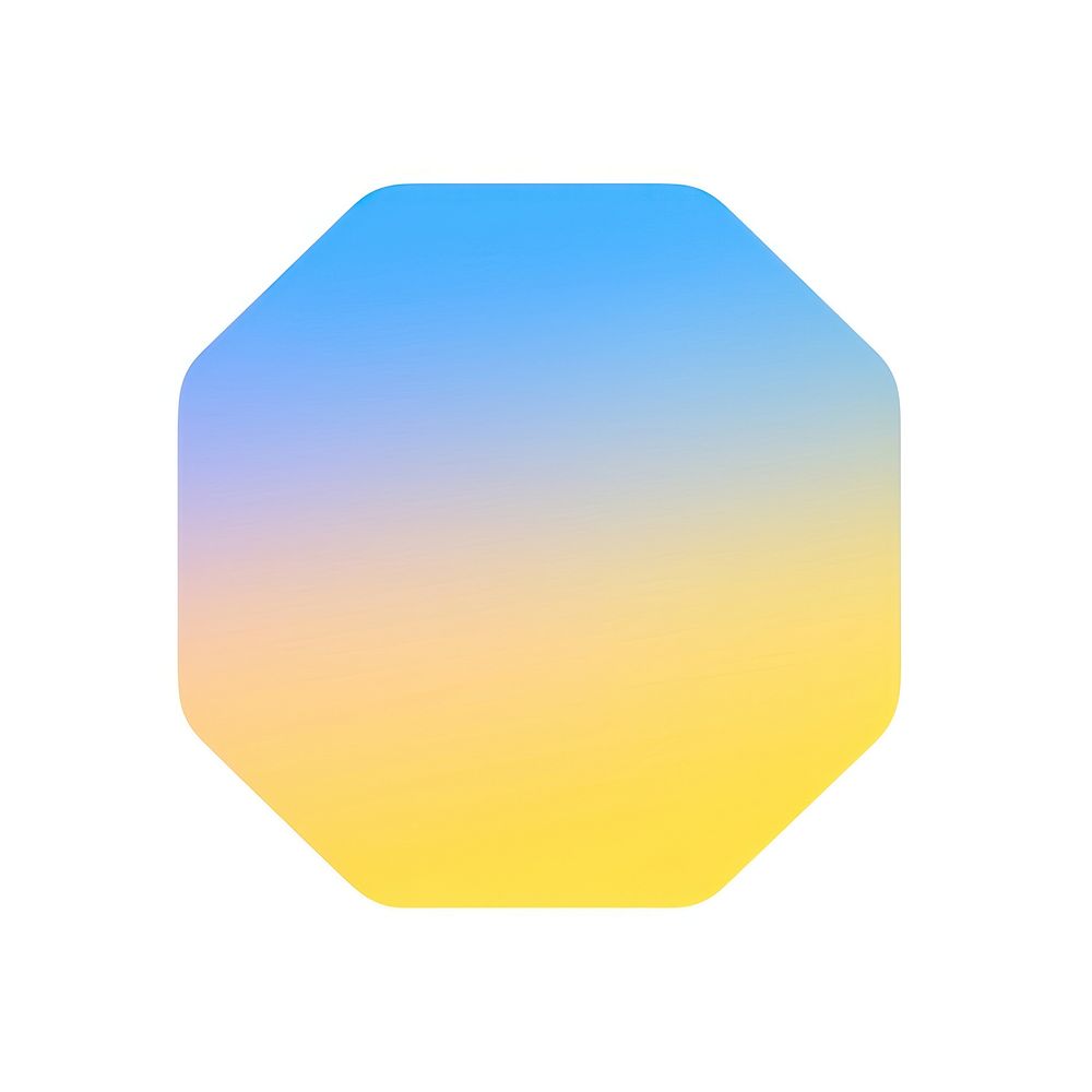 Octagon shape gradient yellow symbol | Premium Photo Illustration ...