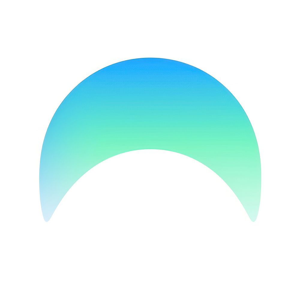 Crescent gradient crescent shape blue. | Premium Photo Illustration ...
