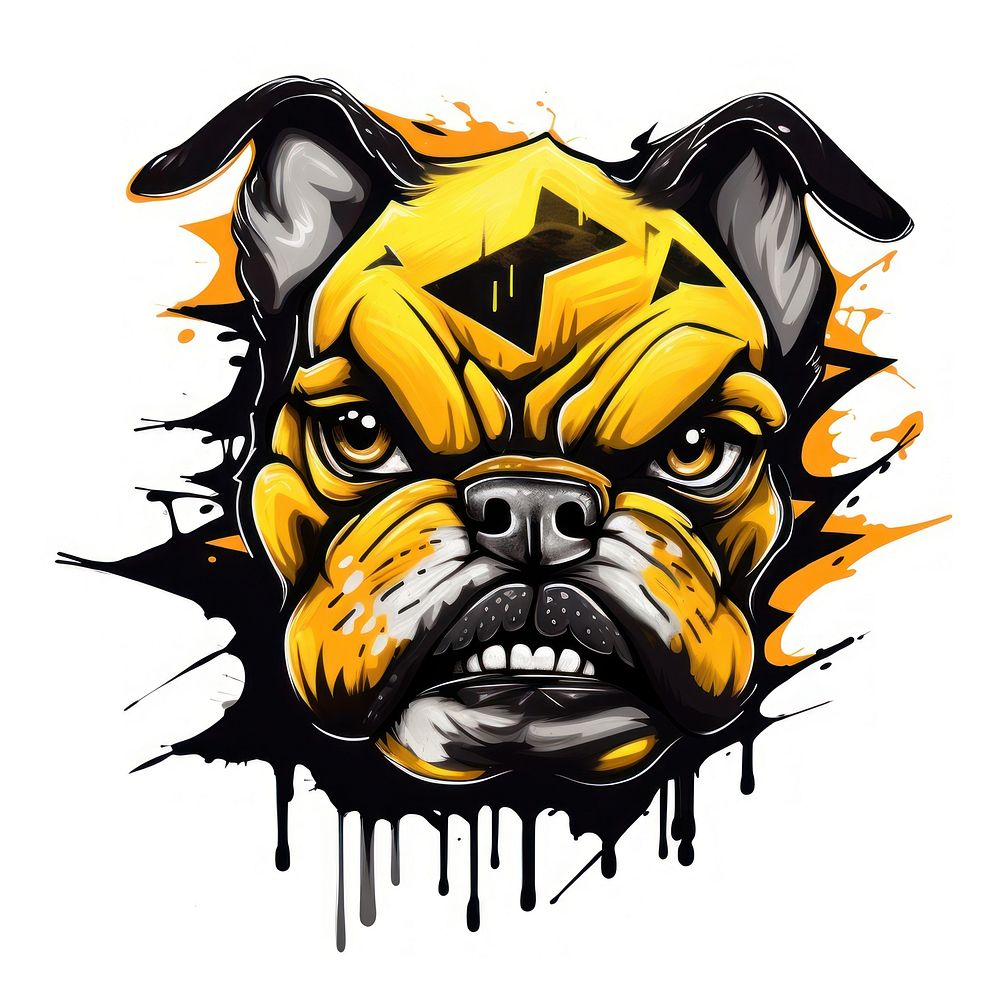 Fierce dog drawing animal mammal | Free Photo Illustration - rawpixel