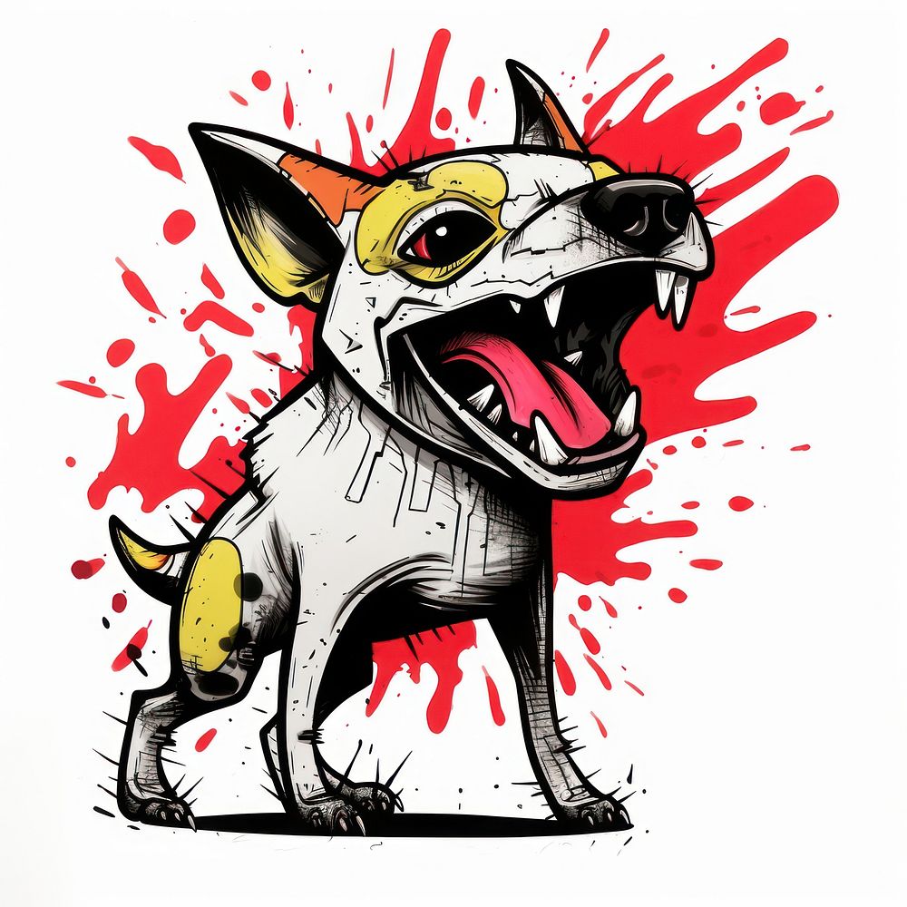 Fierce dog drawing art sketch. | Free Photo Illustration - rawpixel