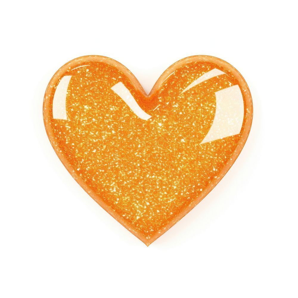 Orange heart icon glitter shape | Free Photo Illustration - rawpixel