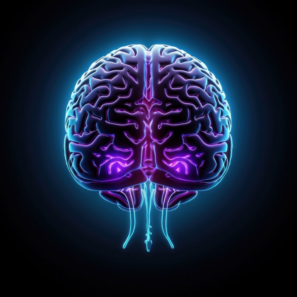 Brain brain light black background. | Premium Photo Illustration - rawpixel