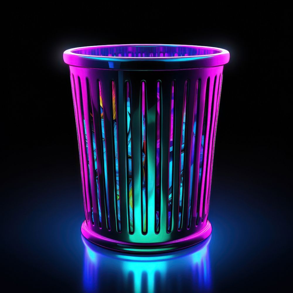 Trash bin light black background | Free Photo Illustration - rawpixel